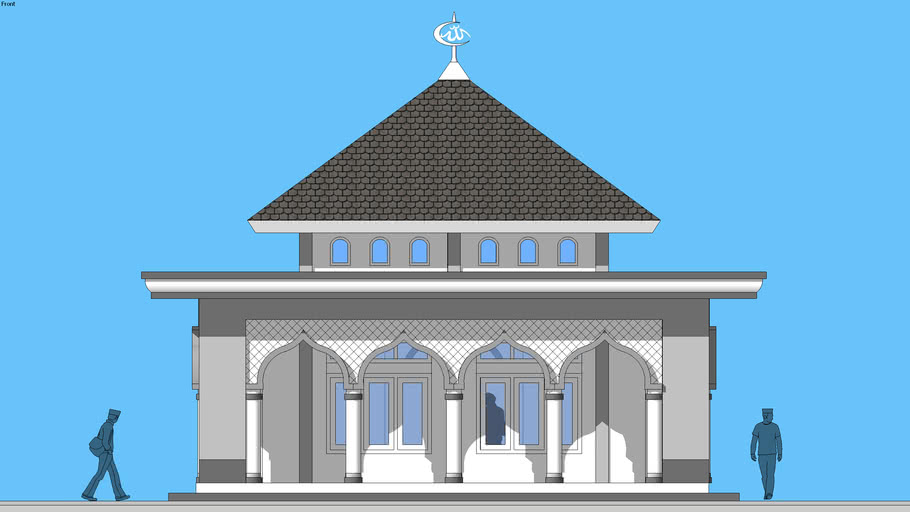 mushollah 9,9m x 9,9m | 3D Warehouse