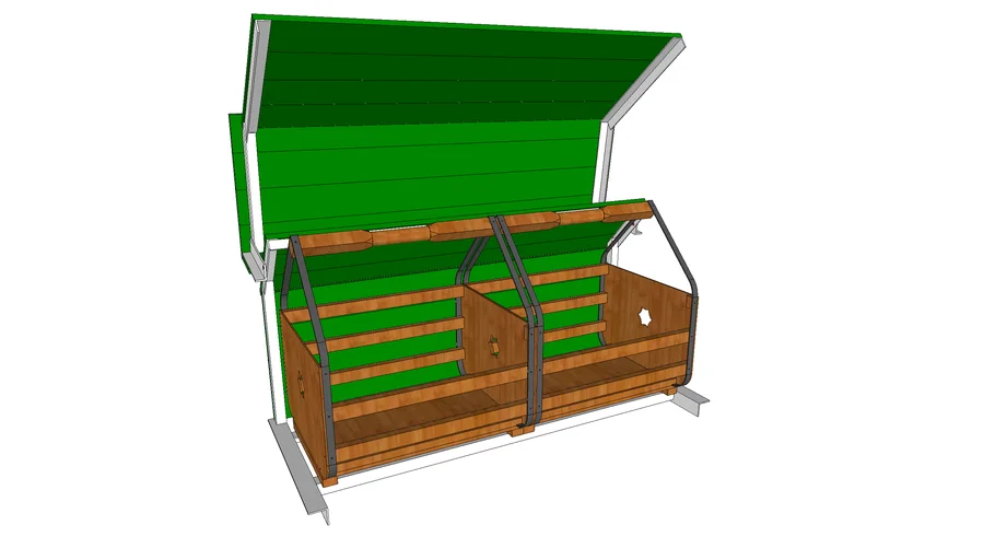 Firewood baskets with rain shelter | 3D Warehouse