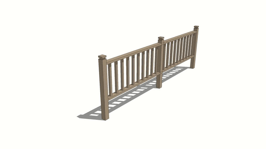Railing - Exterior Residential Deck Railing Assembly | 3D Warehouse