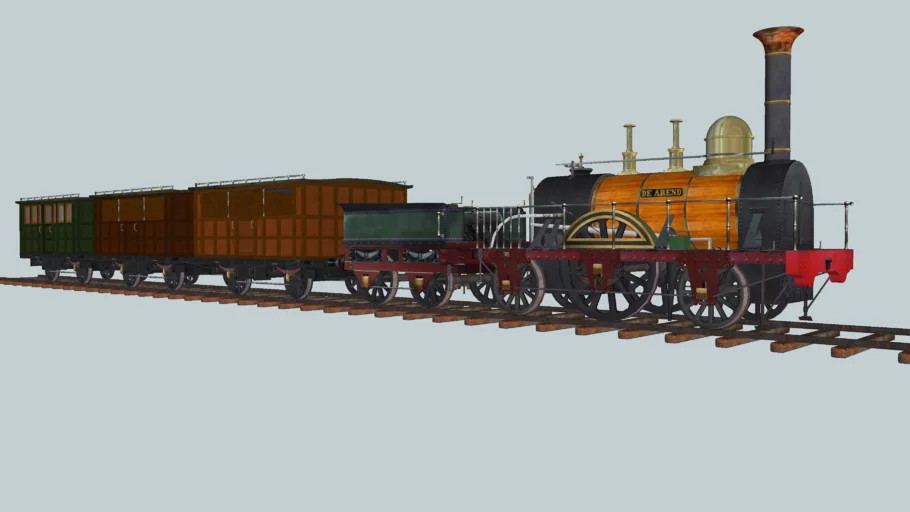 Train 'Arend' First Dutch steam locomotive | 3D Warehouse