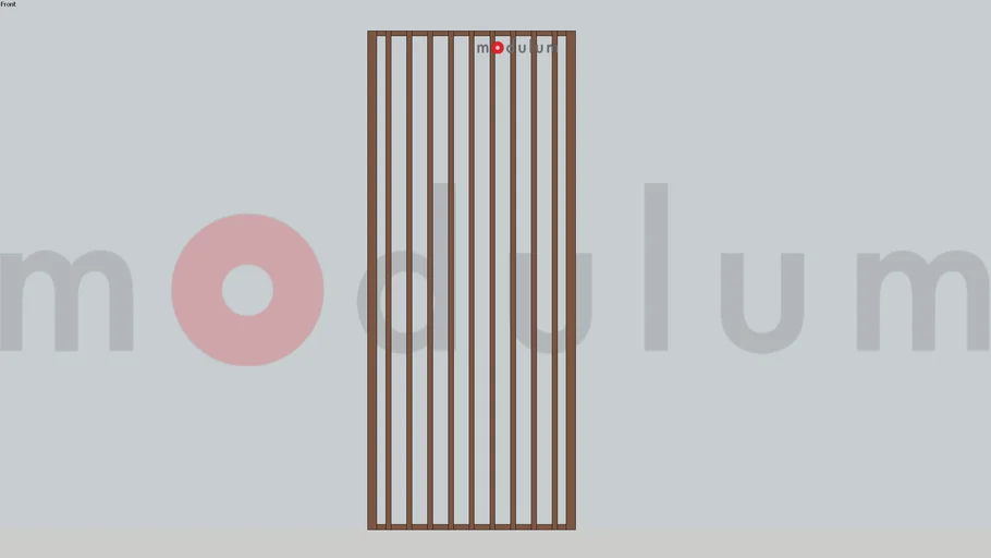 แผงระแนง อลูมิเนียม แนวตั้ง 2.5 x 2.5 เว้น 7.5 cm modulum | 3D Warehouse