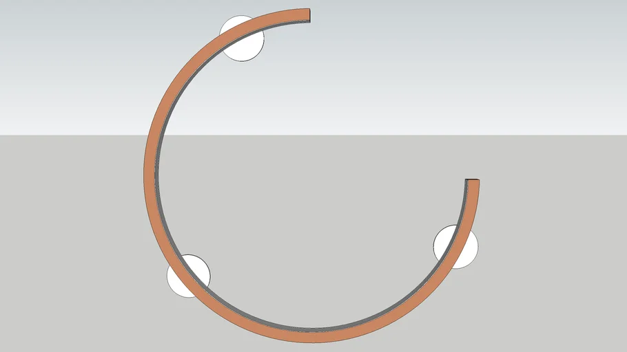 16657/52 - Arandela Plafon Volta Meia Lua Il. LED Interna 520mm Usina Design | 3D Warehouse