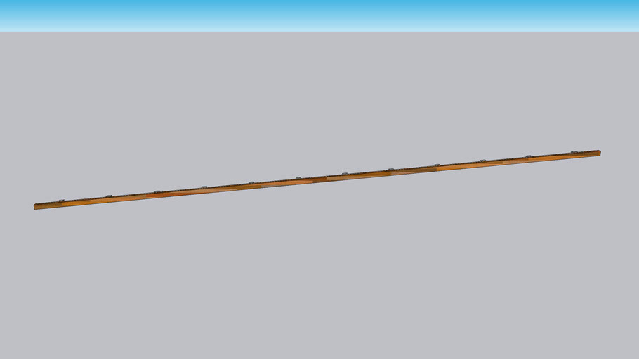 Railing Wood diagonal (ramp) - 12m by Adam B. | 3D Warehouse