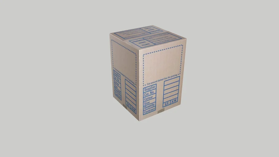 Cardboard Packing Box | 3D Warehouse