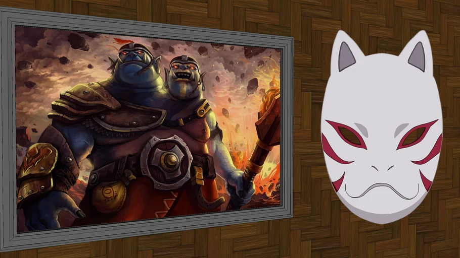 High Quality Wall Art Frame - OGRE DOTA 2- 60 cm x 40 cm | 3D Warehouse