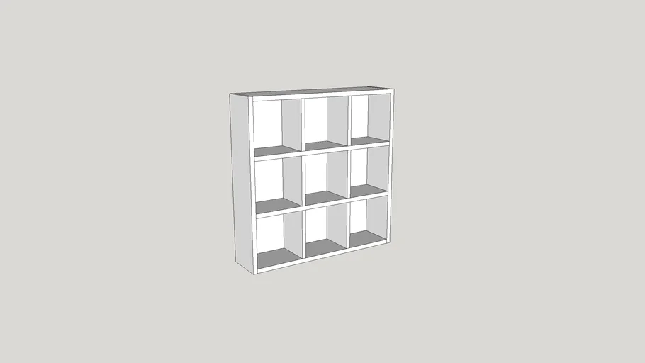 1200 Simple Bookcase 3x3 | 3D Warehouse