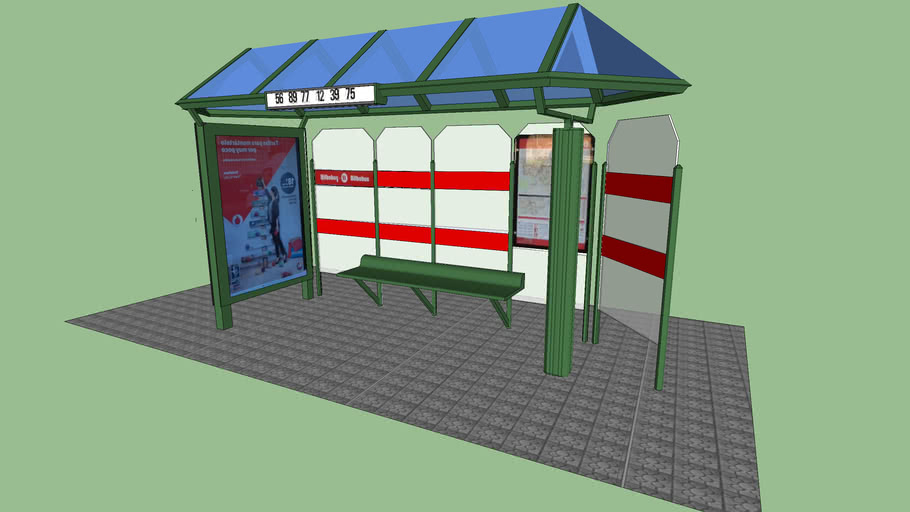 Bus stop in neighborhoods | 3D Warehouse