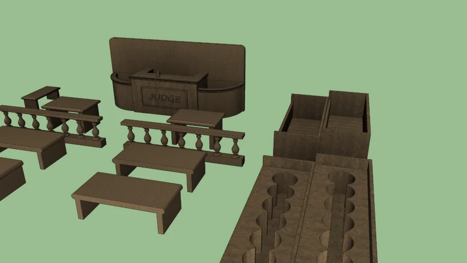 Complete Courtroom Model | 3D Warehouse