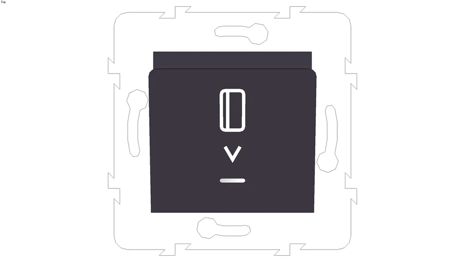 NU528354, Unica switch card, anthracite | 3D Warehouse