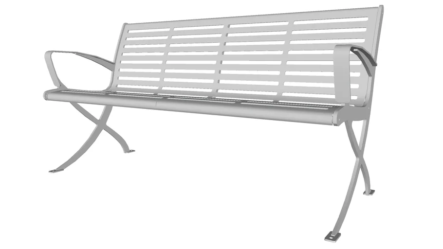 Exposition 5' Contour Bench | 3D Warehouse