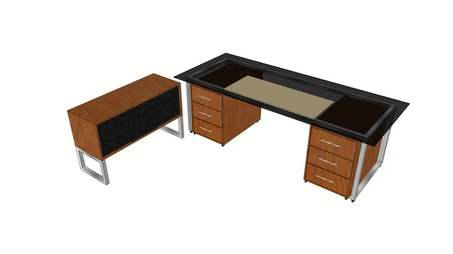Executive corporate desk and server | 3D Warehouse
