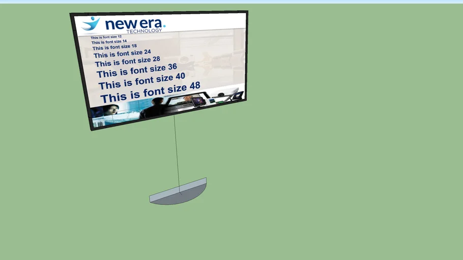 NEC 90' display with mount | 3D Warehouse