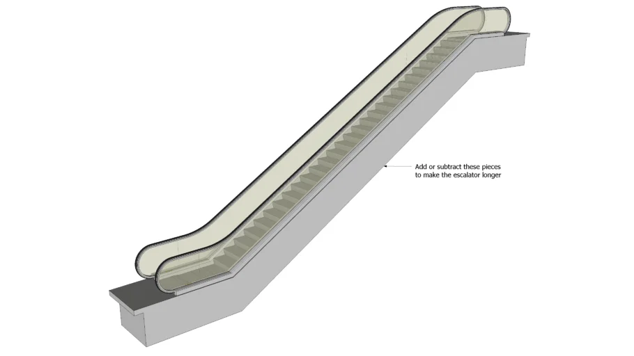 ThyssenKrupp Elevator Velino 32in Step Escalator | 3D Warehouse