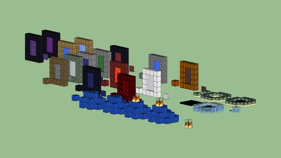 Minecraft,all the portals I know | 3D Warehouse