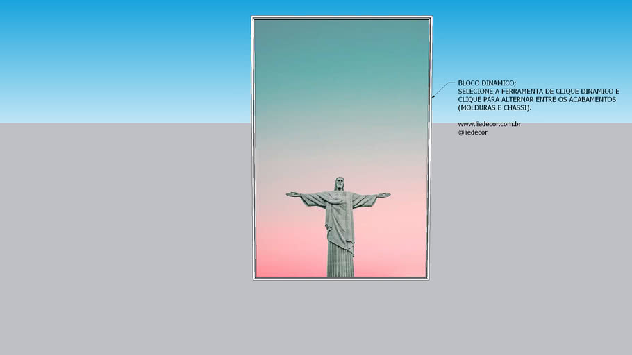 Quadro em tela canvas. Cristo redentor | 3D Warehouse