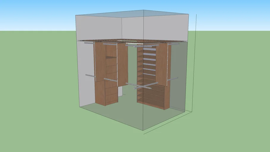 Vestidor para Recamara Individual | 3D Warehouse
