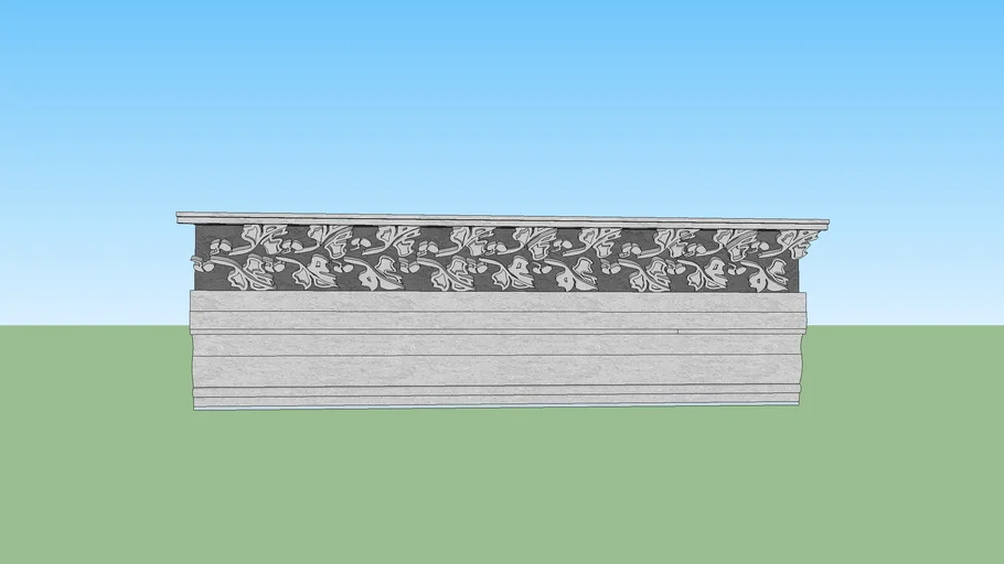 Rococo Revival Plasterwork Cornice Molding | 3D Warehouse