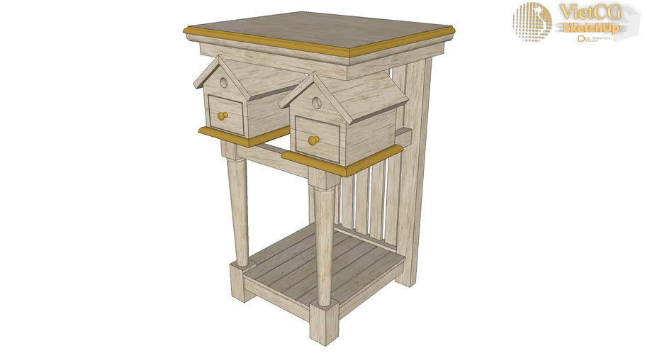 BIRDHOUSE SIDE TABLE 522013-FGG | 3D Warehouse