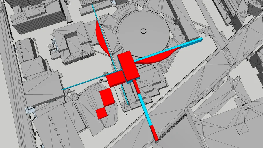 ARCH1101_Mona 2 point model 1 + massing_JY | 3D Warehouse