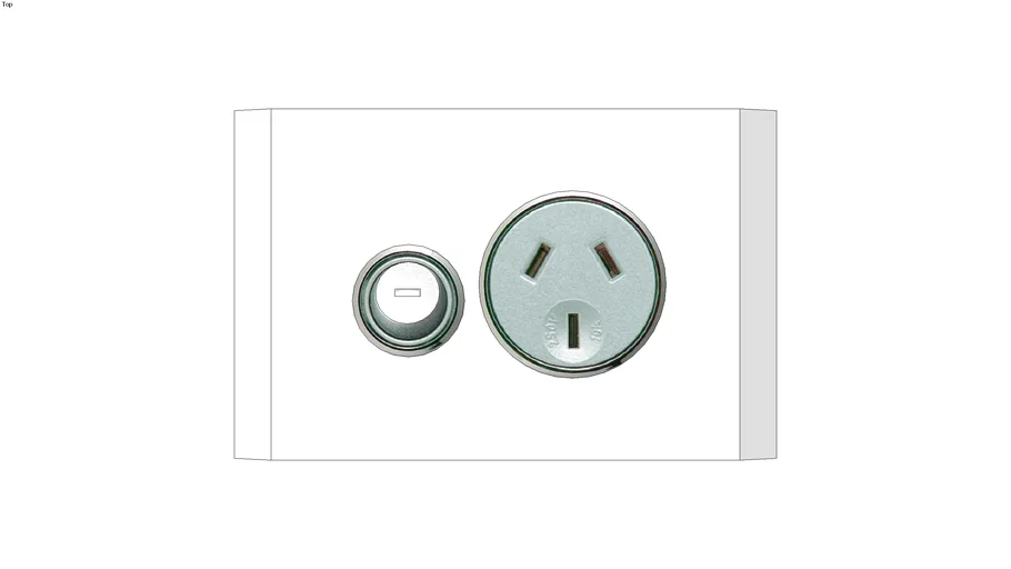 4015Single Switch Socket Outlet, Saturn, 250V, 10A, 1 Gang, Pure White ...