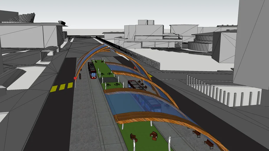 UNSW EXP 2 Light Rail Stop The Pages of Learning | 3D Warehouse