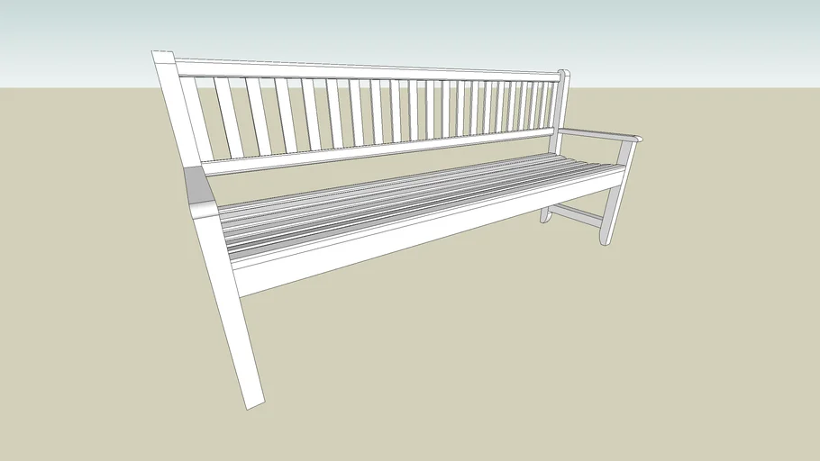 wood bench | 3D Warehouse