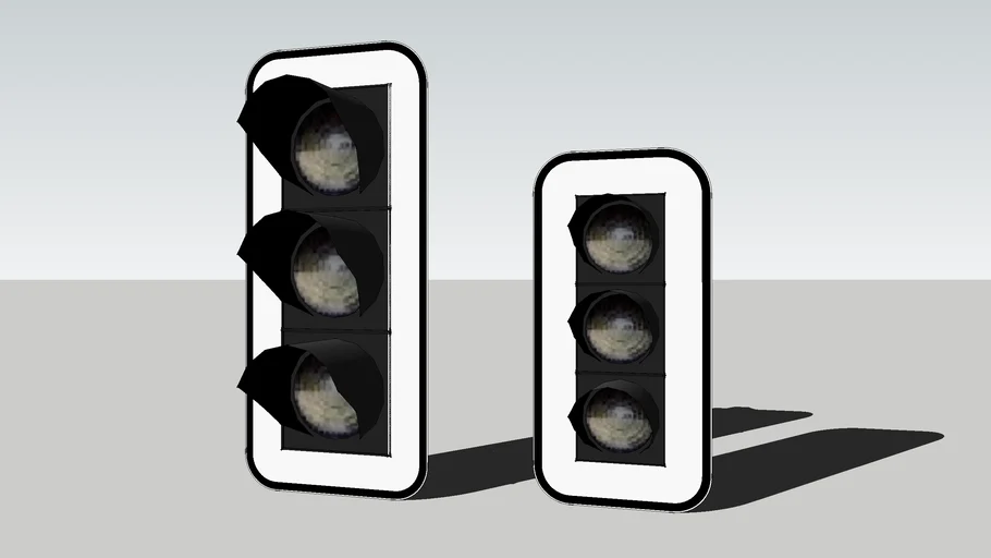 hidden LED clear lens German traffic signals. | 3D Warehouse