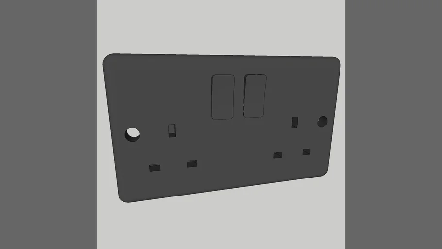 Grey UK Plug | 3D Warehouse