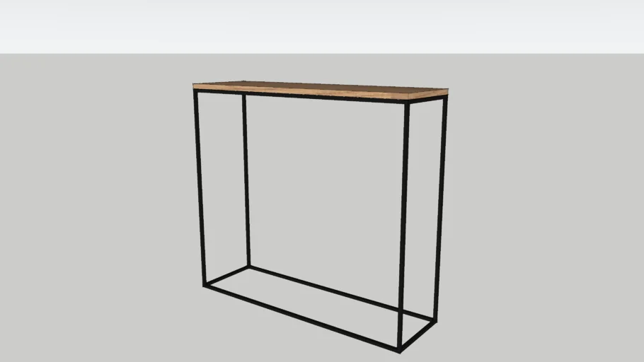 Modern industrial console table / Take Me Home Skinny Oak | 3D Warehouse