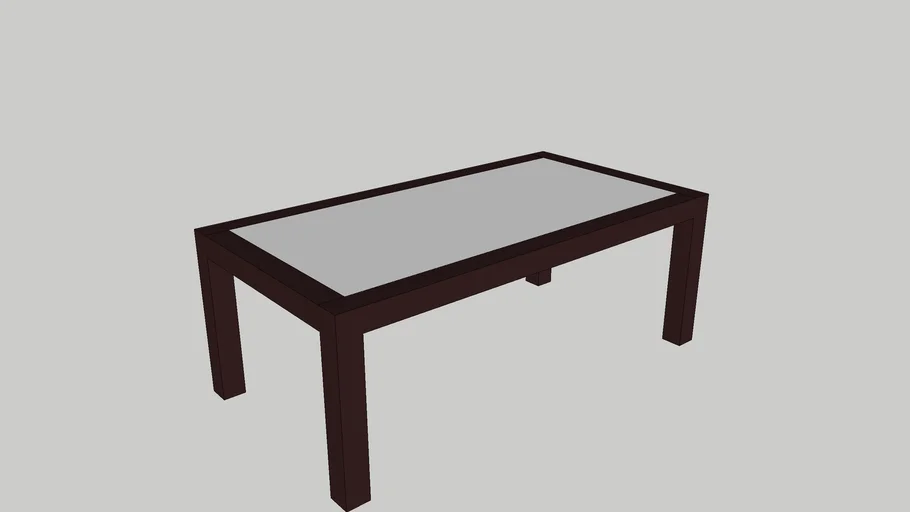 Wood / Glass Dining Table | 3D Warehouse
