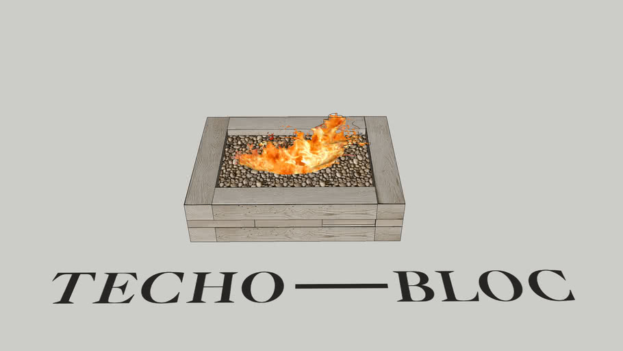 Techo-Bloc - Borealis & Graphix Fire Pit | 3D Warehouse