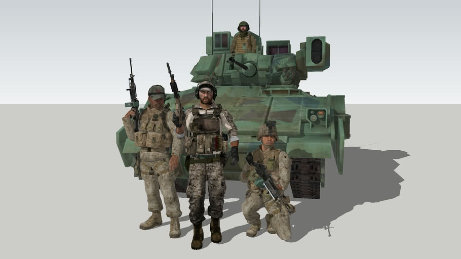 US Army M2 Bradley IFV Statesman Set 01 | 3D Warehouse