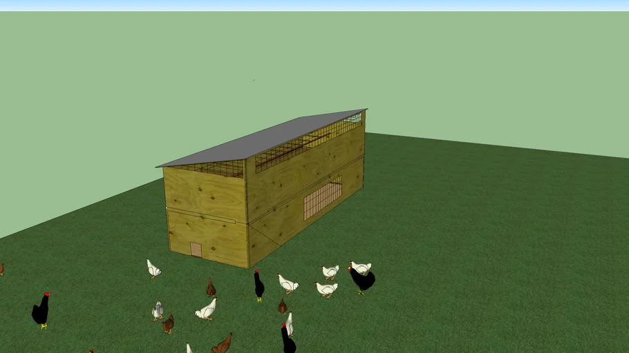 Dual layer chicken hutch | 3D Warehouse