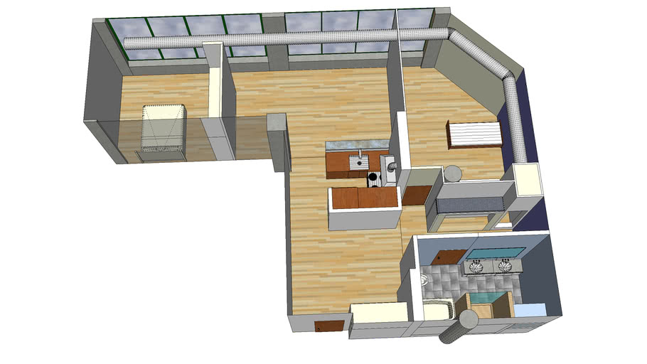 Loft Floor Plan | 3D Warehouse