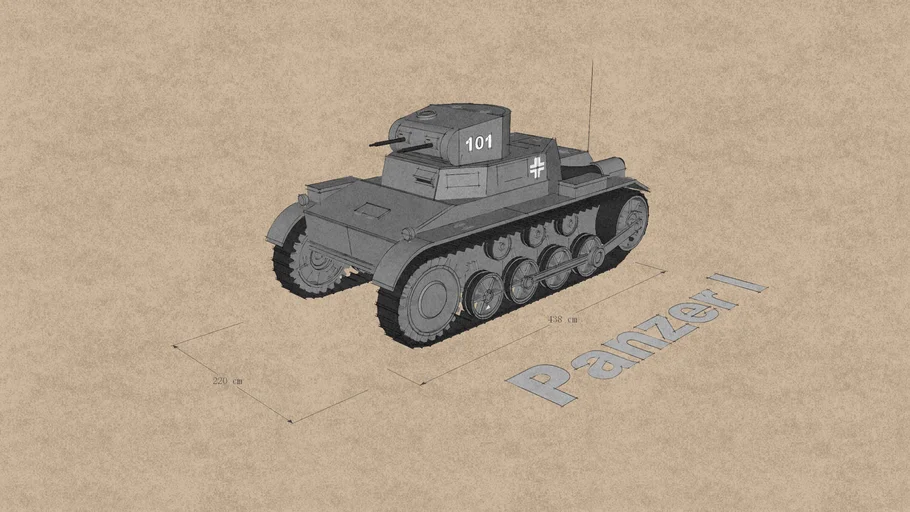 一号轻型坦克Panzerkampfwagen I | 3D Warehouse