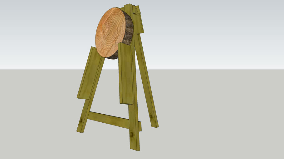 Tomahawk Target Stand with Log | 3D Warehouse