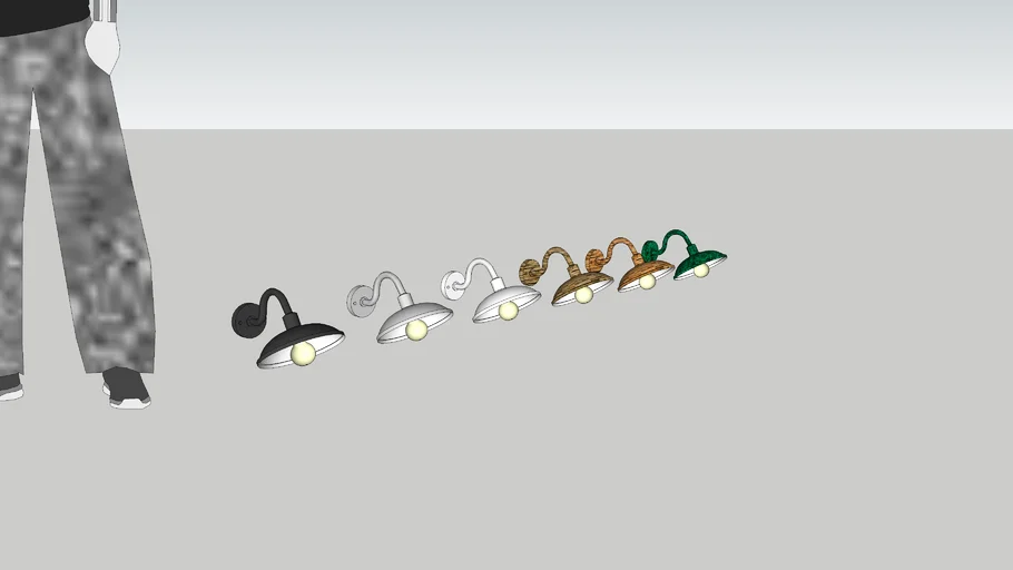 Barn Wall Light Angled | 3D Warehouse