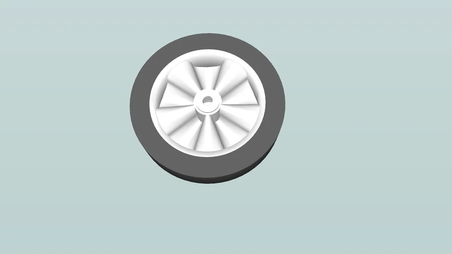 30x150 white plastic wheel | 3D Warehouse