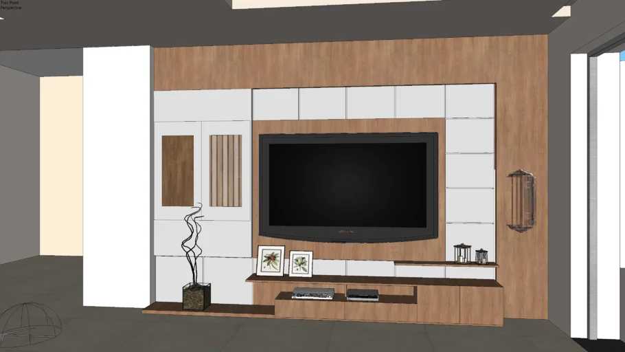 Contemporary Tv Wall 3d