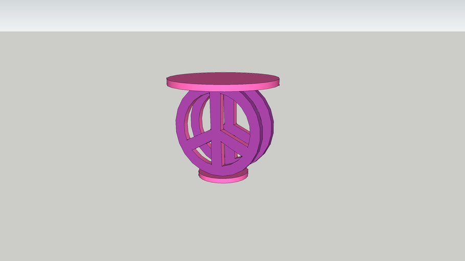 Peace Sign Side Table | 3D Warehouse
