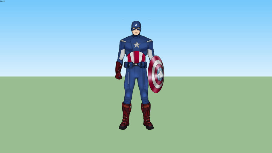 2d Captain America | 3D Warehouse