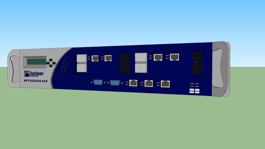 Juniper NetScreen 500 Firewall (NS-500ES-FE1-AC) | 3D Warehouse