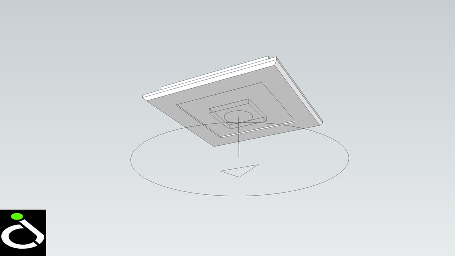12 Watt Ceiling LED Panel Light with IES light. Size - 6' x 6' | 3D ...