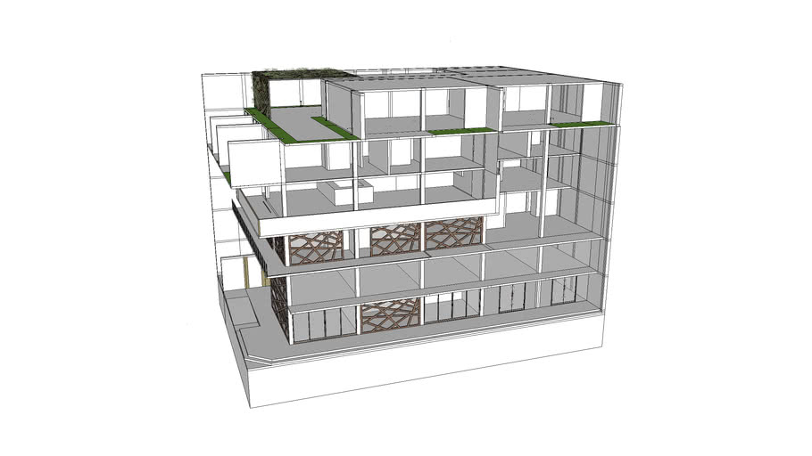 edificio de uso mixto maqueta | 3D Warehouse