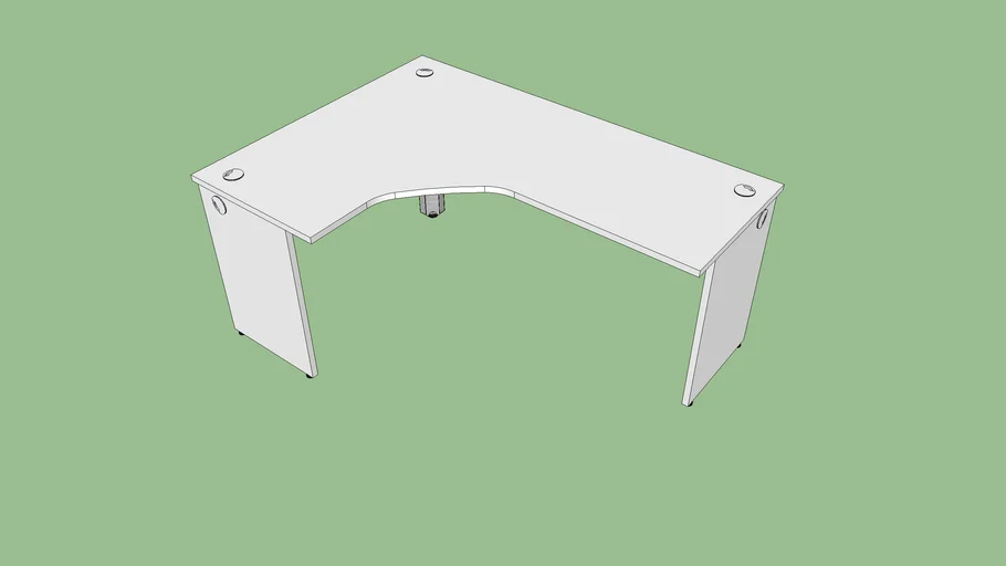 MESA ANGULAR PROMASTER PE PAINEL 120X165 CM | 3D Warehouse