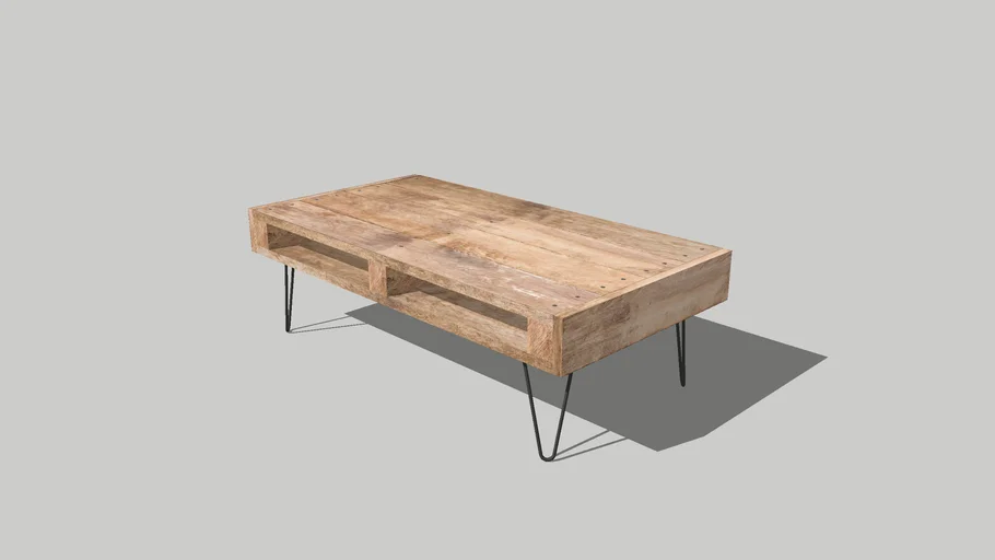 Rustic wood coffee table | 3D Warehouse