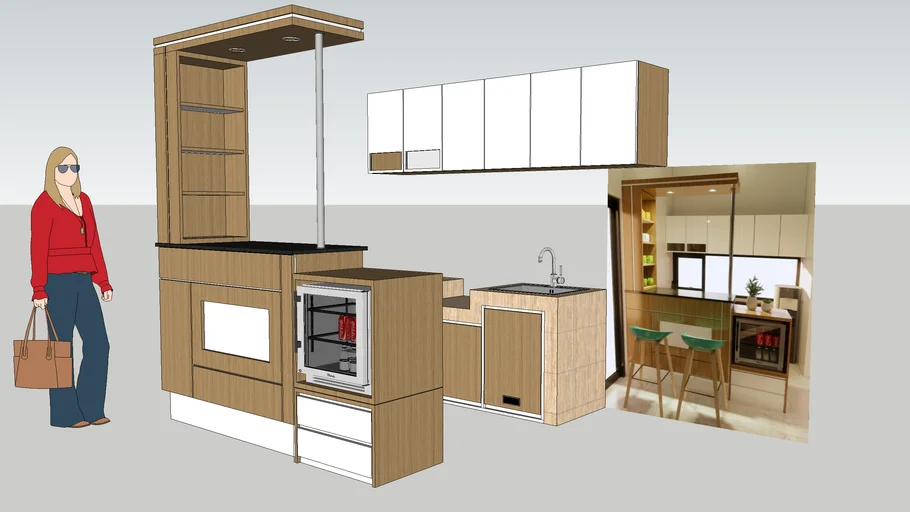 MINIMALIST KITCHENSET AND MINI BAR | 3D Warehouse