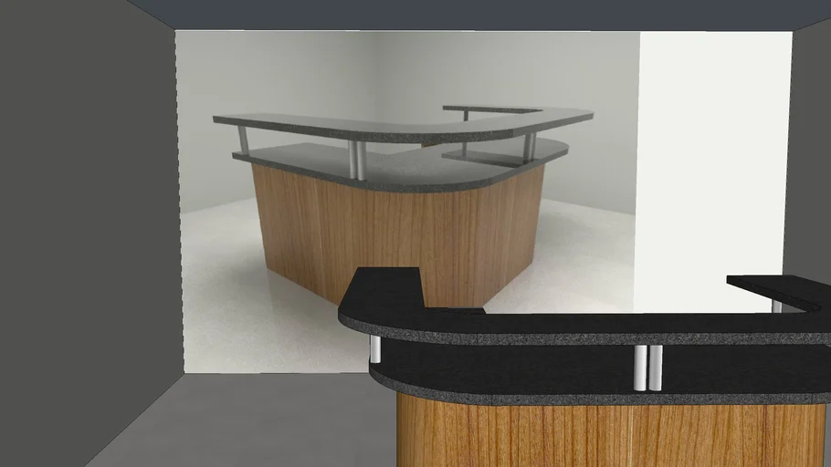 Front Desk design melamine board | 3D Warehouse