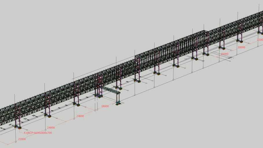 Pipe Rack Full Connection | 3D Warehouse