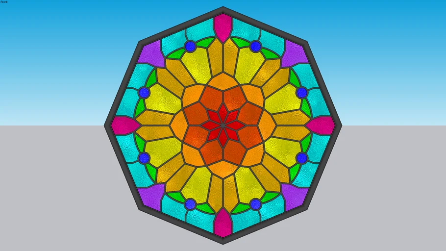 Stained Glass Panel 041921 (Wall or Window Art) | 3D Warehouse